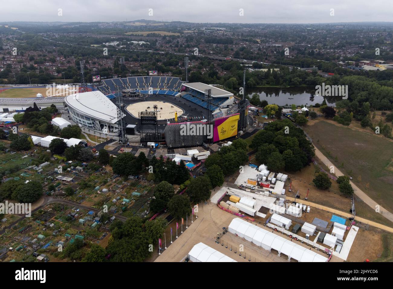 A general view of the Alexander Stadium in Birmingham, ahead of the ...