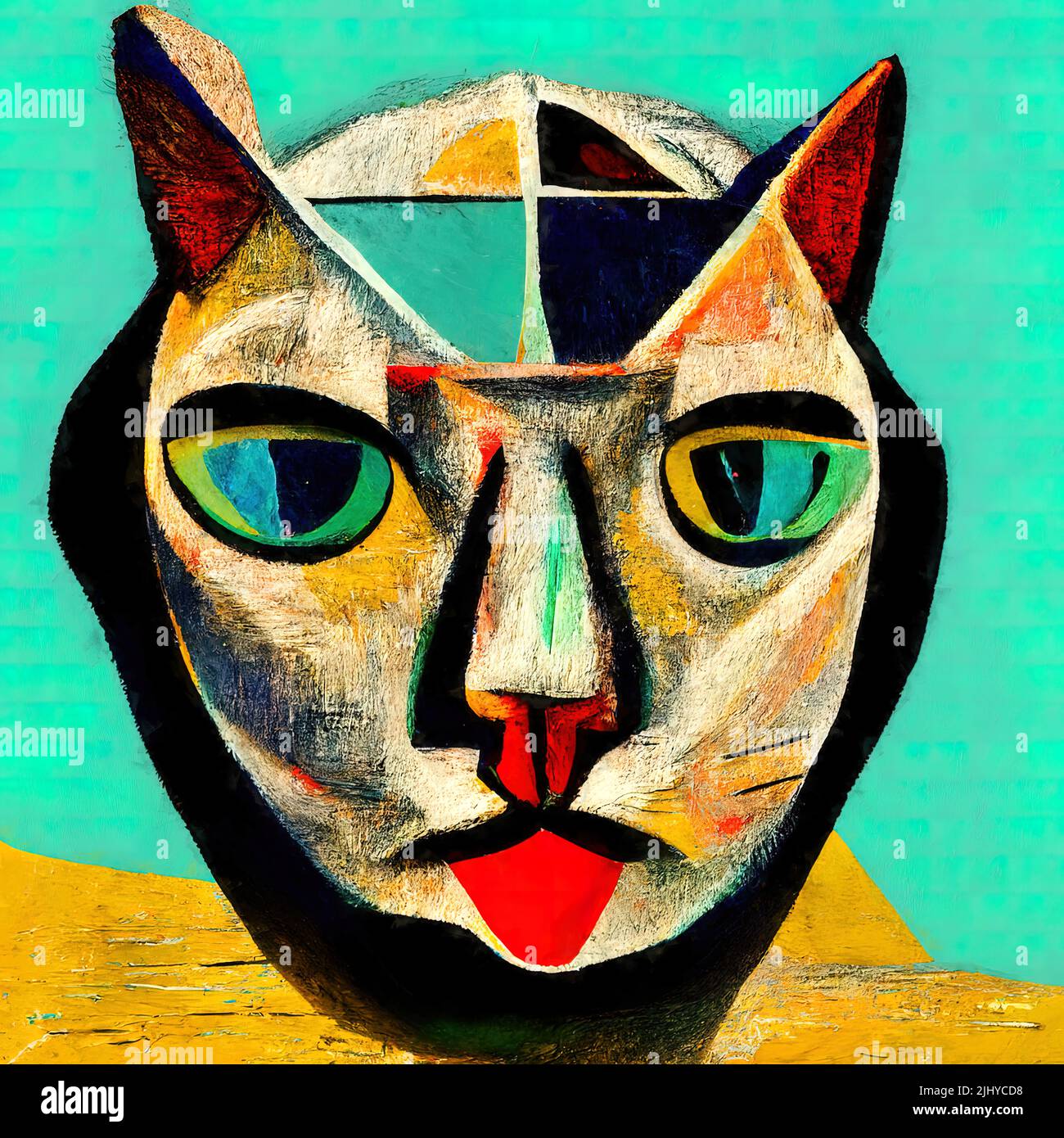 Art of cat head hi-res stock photography and images - Alamy