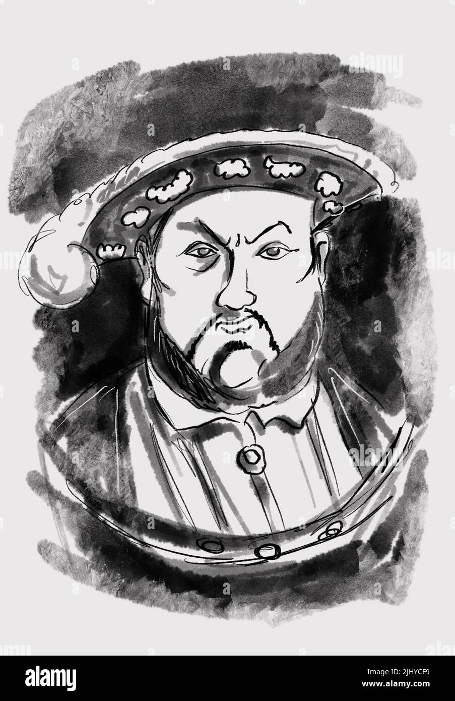 Henry viii illustration Stock Photo - Alamy