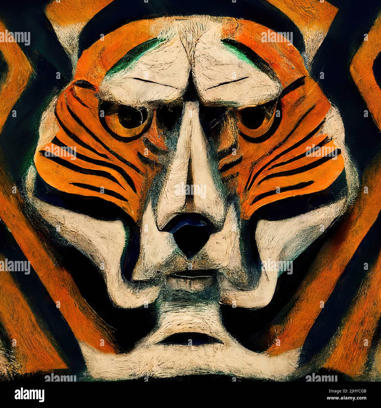 Abstract Tiger Head Stock Photo - Alamy