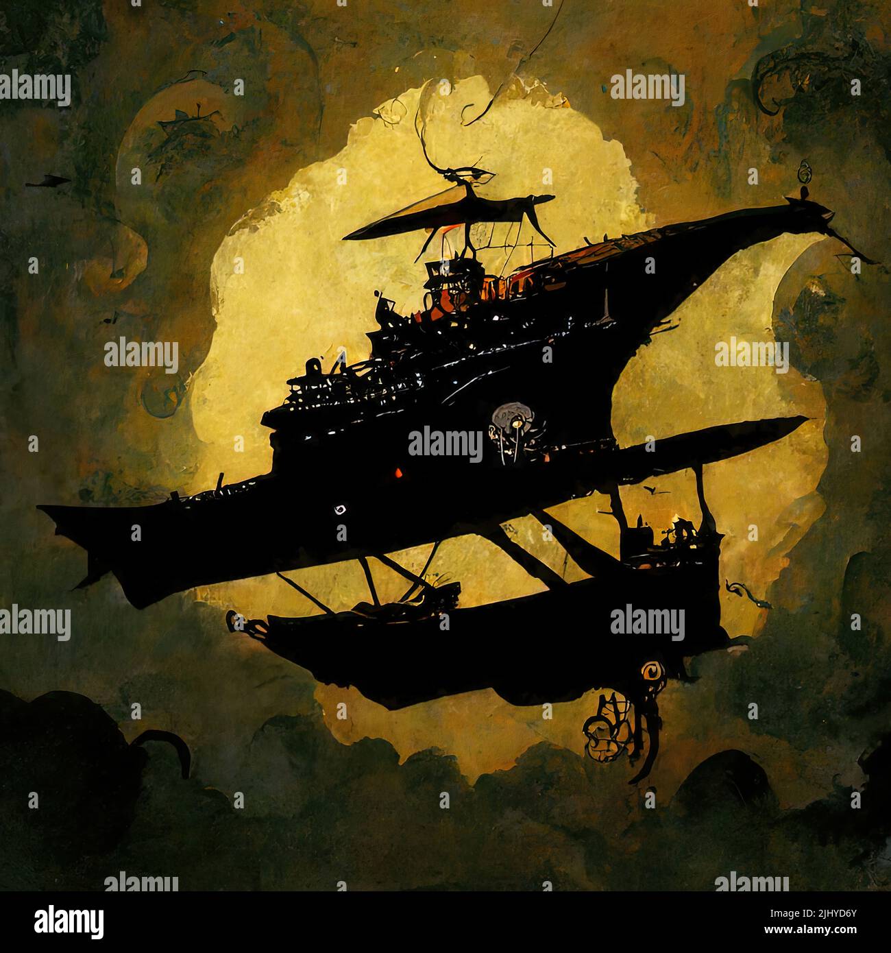 Vintage steam ship fantasy hi-res stock photography and images - Alamy