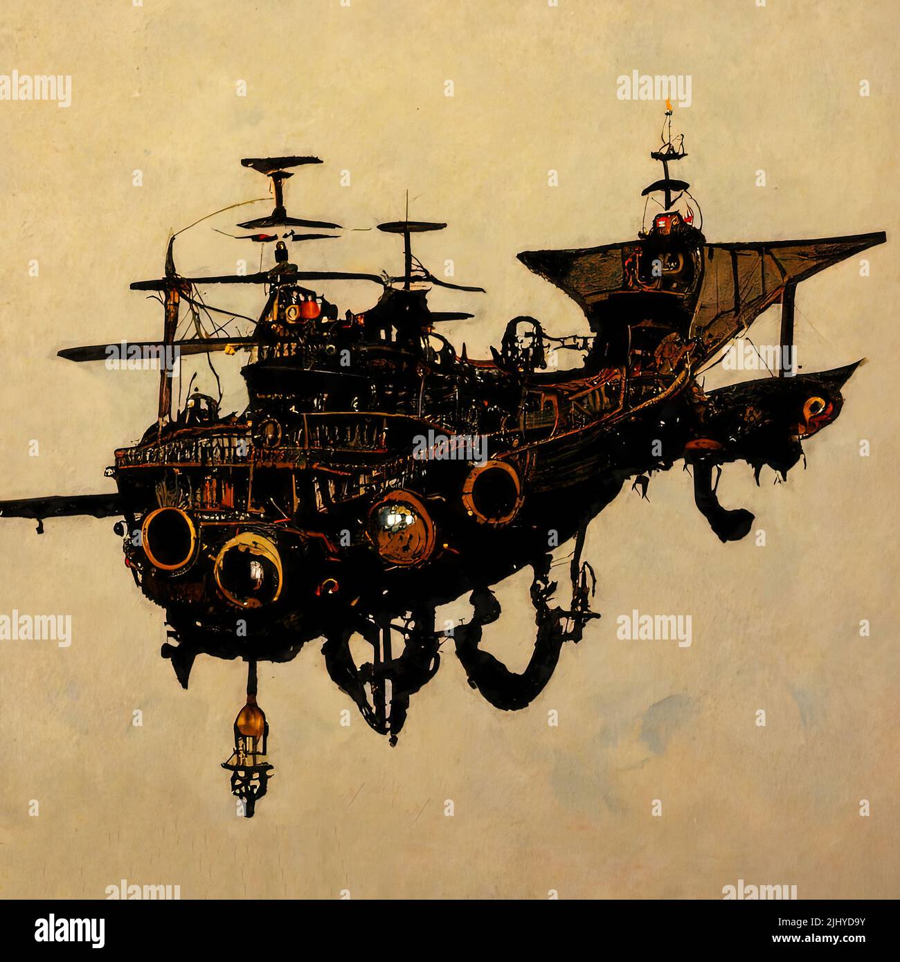 Steampunk ship hi-res stock photography and images - Alamy