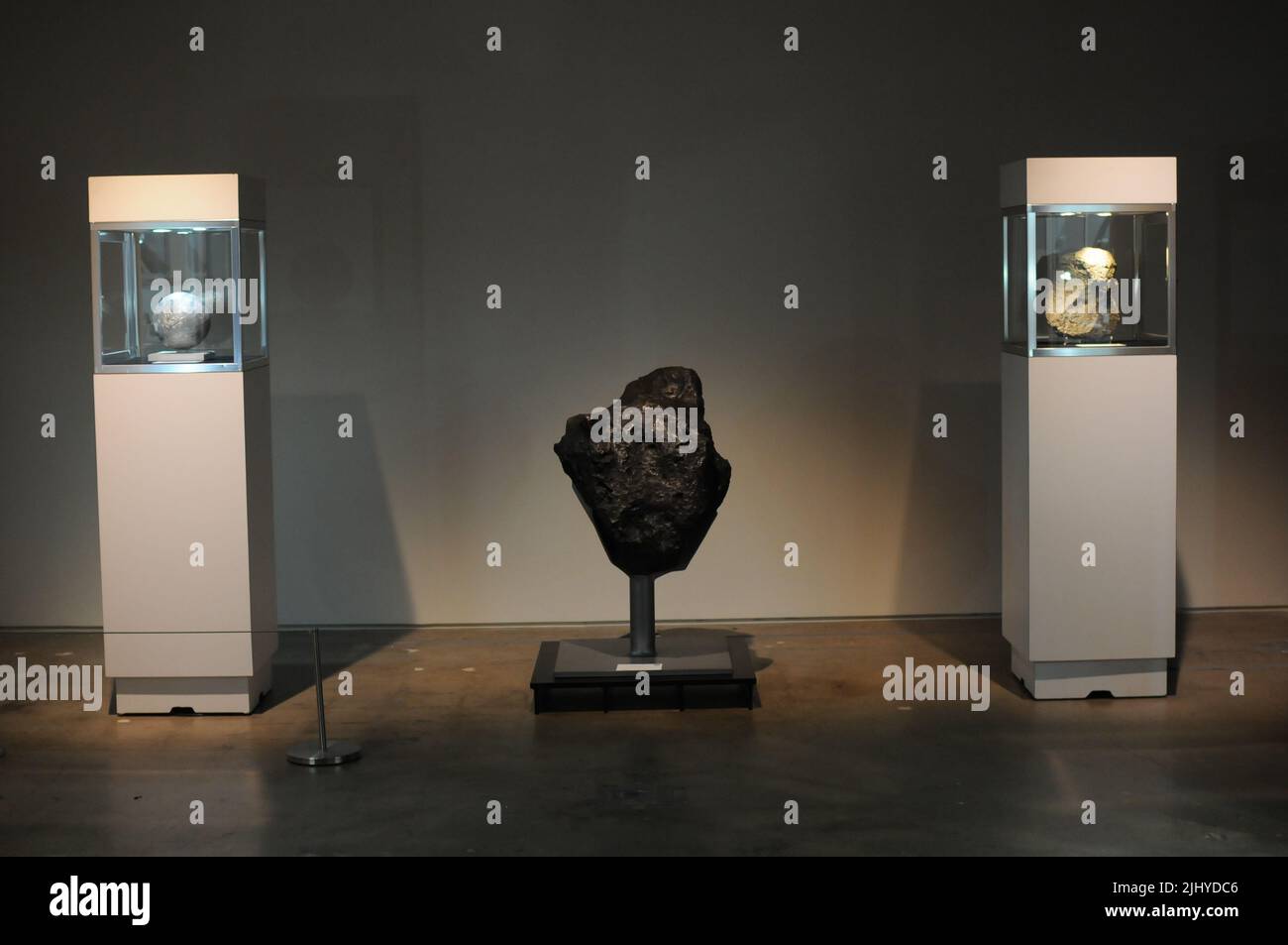 Specimen from space including a meteorite (center) and a chunk of the ...