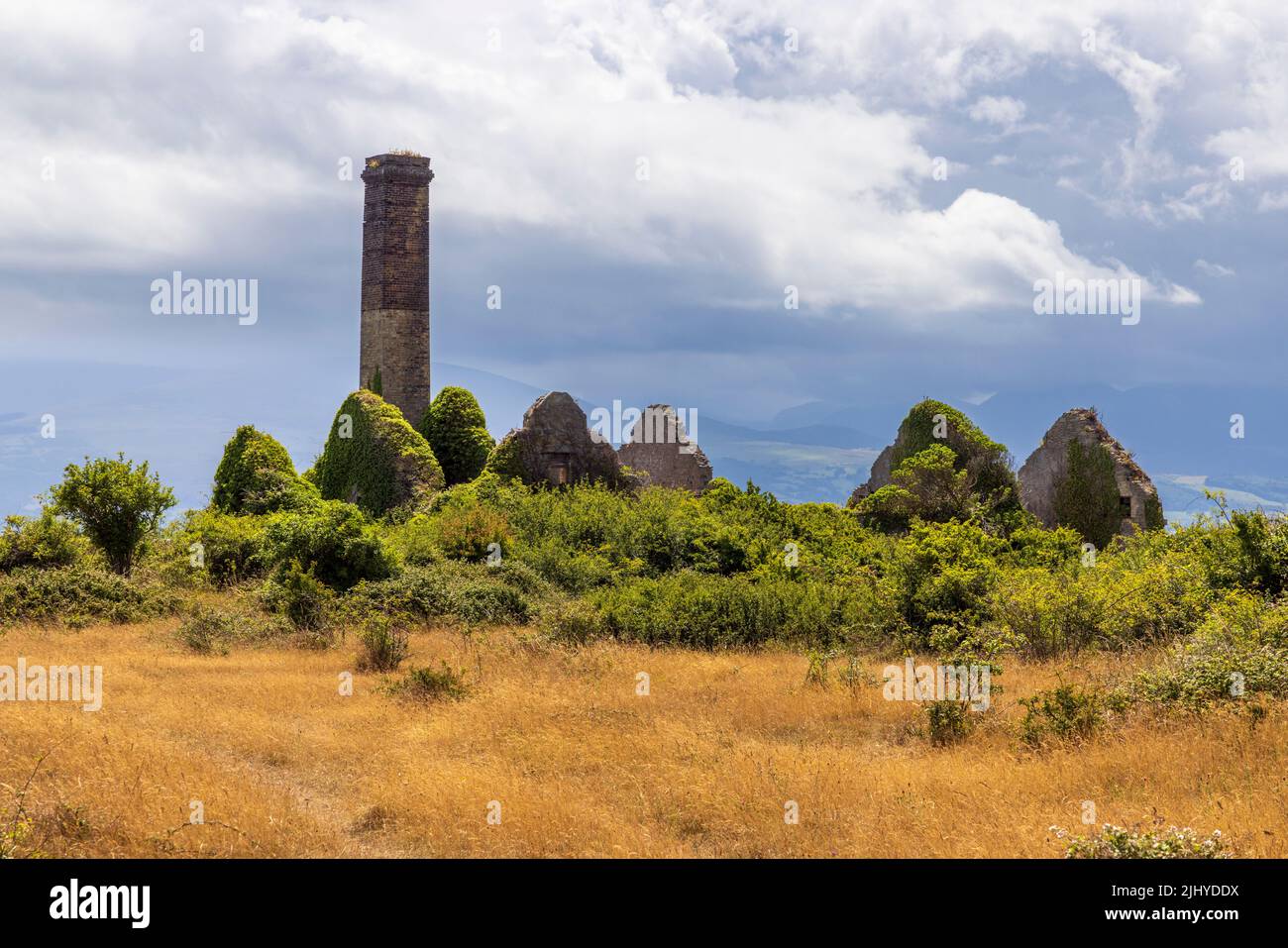 The disused Penmon Quarry buildings on the Menai Strait, Isle of ...