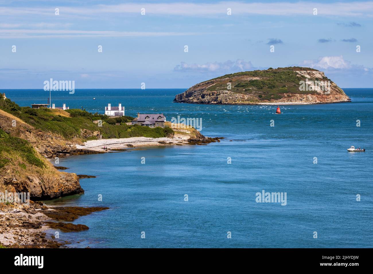 Penmon Point and Puffin Island from the disused Penmon quarry, Isle of ...