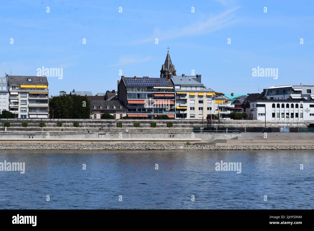 Rhine waterfront of Neuwied Stock Photo - Alamy