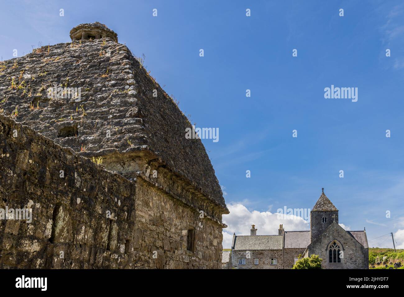 Penmon Dovecote and St Seiriol’s Priory church at Penmon Point, Isle of ...