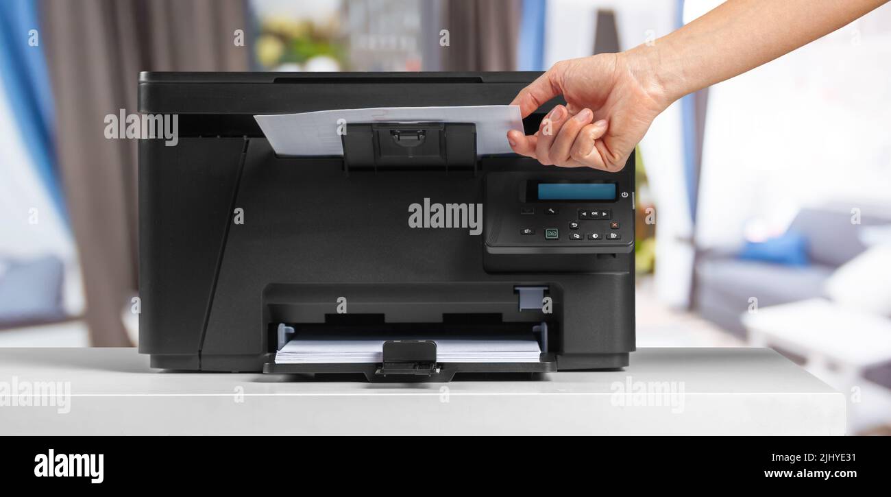 Printer, copier, scanner. Office table Stock Photo - Alamy