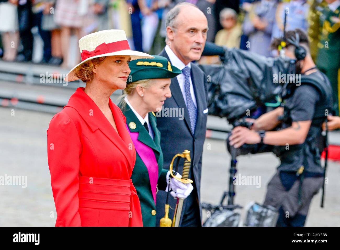 Princess Astrid, Prince Lorenz and Princess Delphine of Belgium ...
