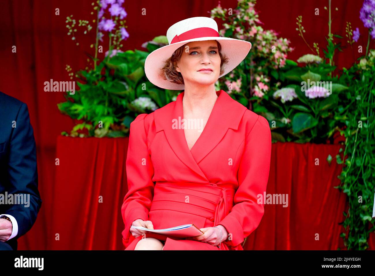 Princess Delphine of Belgium attending Belgian National Day 2022 in ...