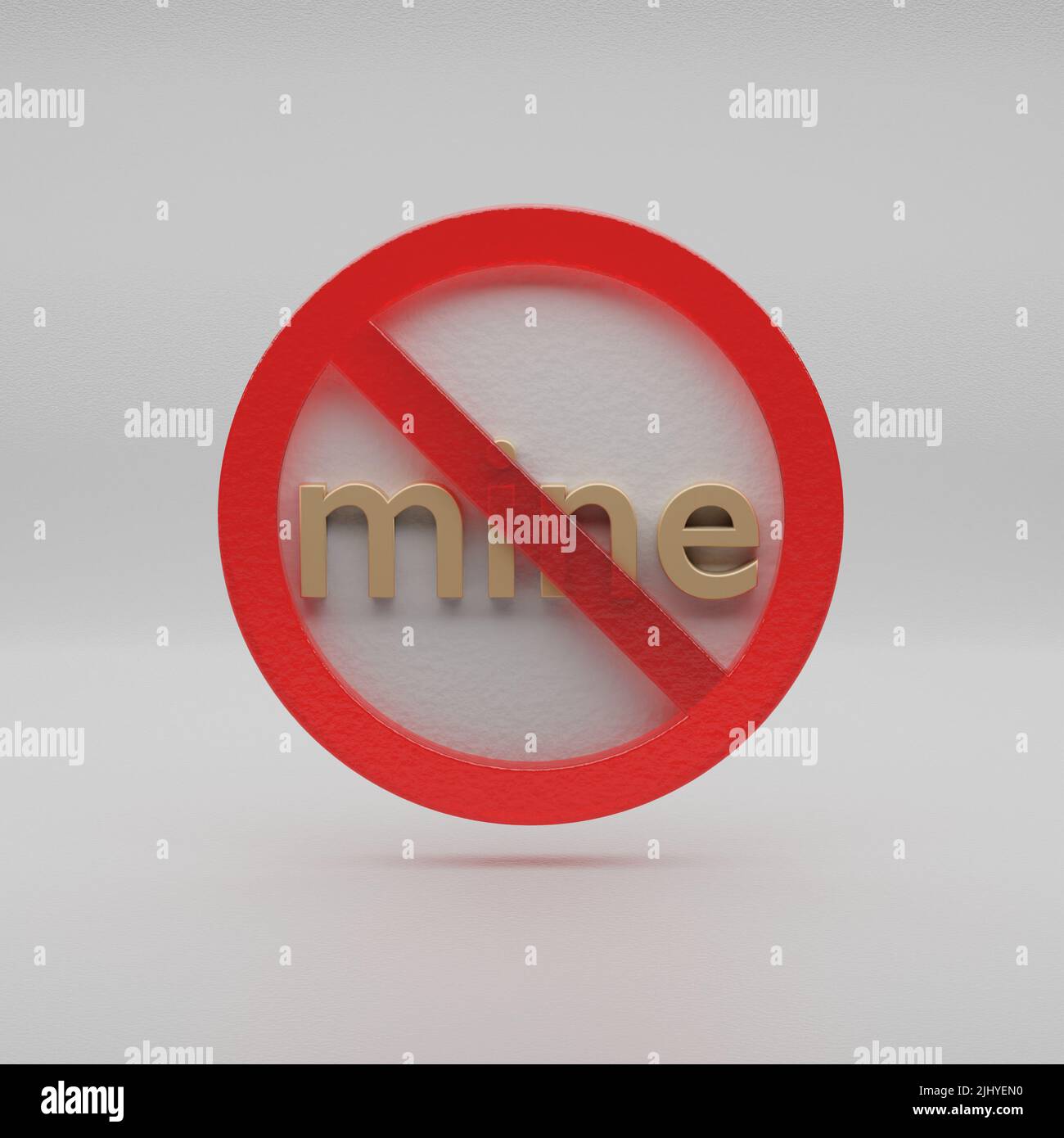 Beautiful abstract illustration mine Forbidden, prohibiting sign ...