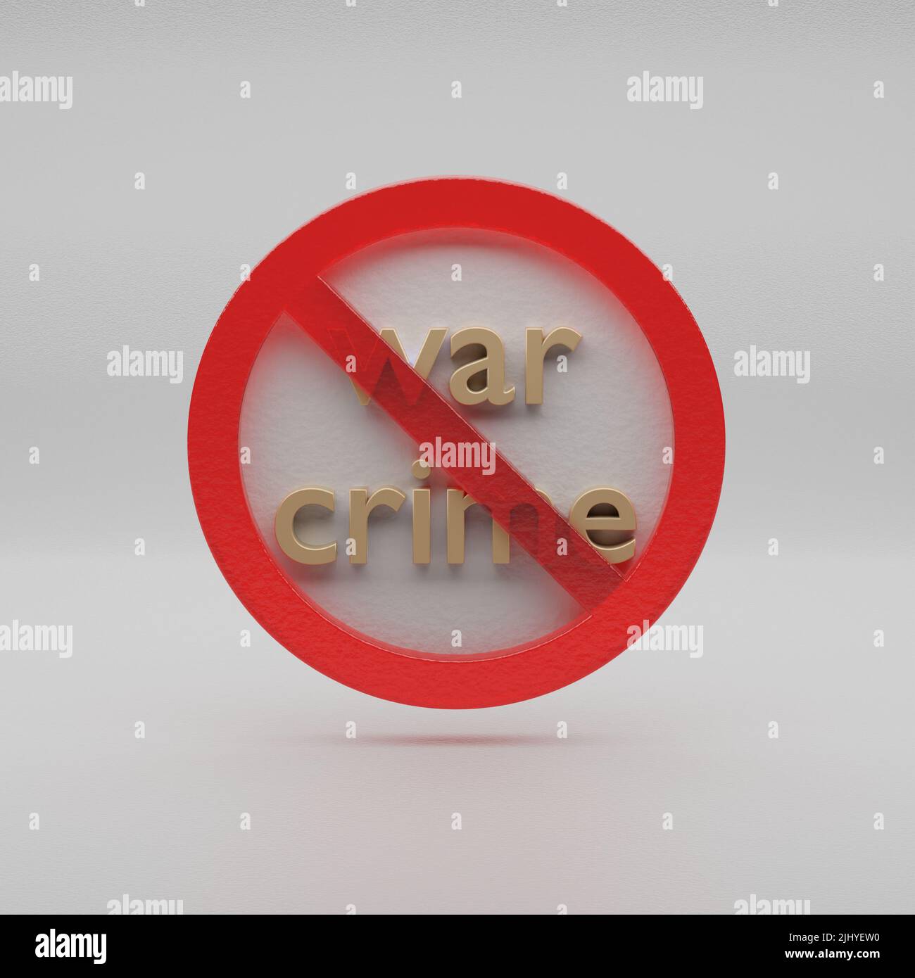 Beautiful abstract illustration war crime Forbidden, prohibiting sign ...