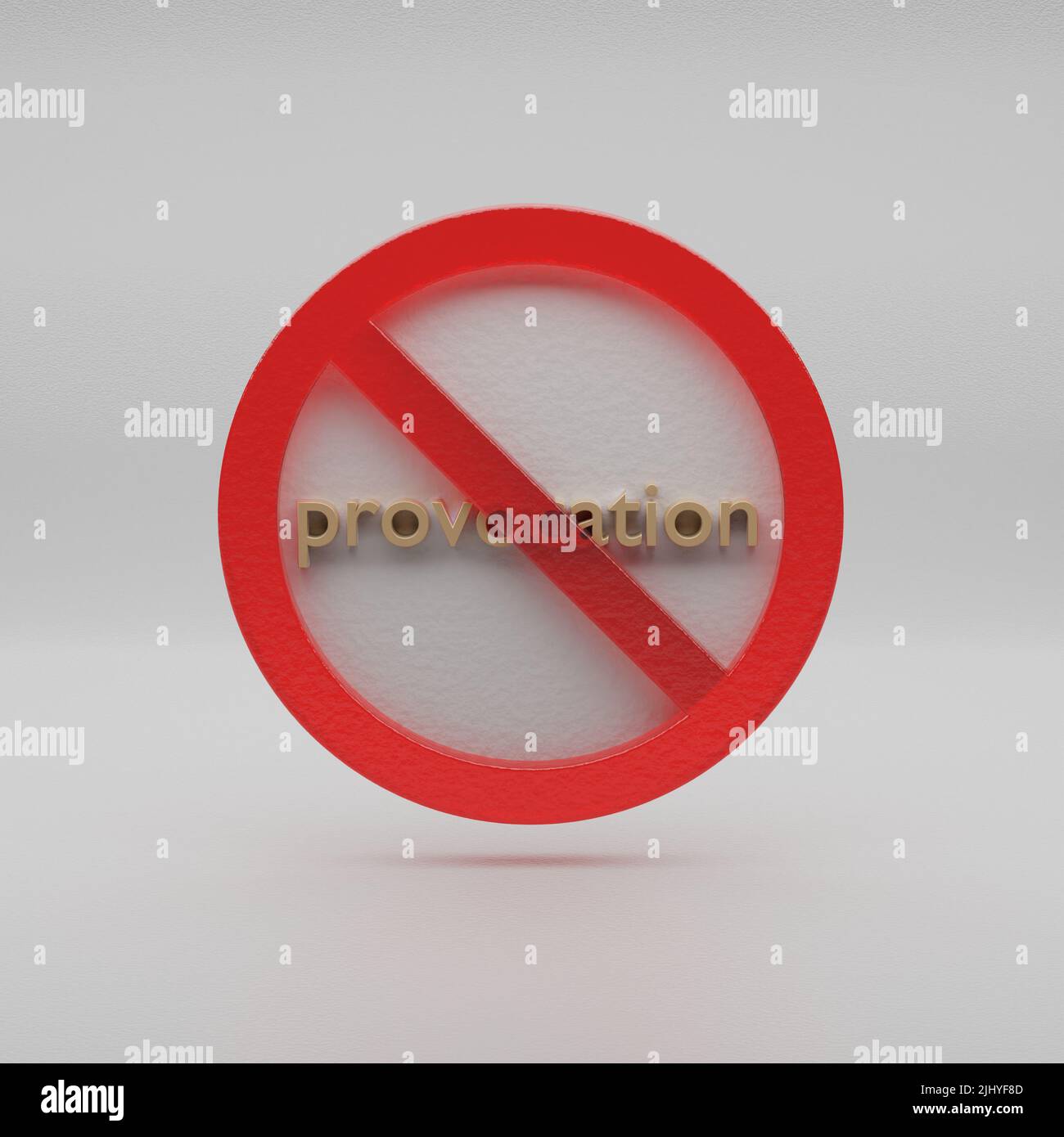 Beautiful abstract illustration provocation Forbidden, prohibiting sign ...