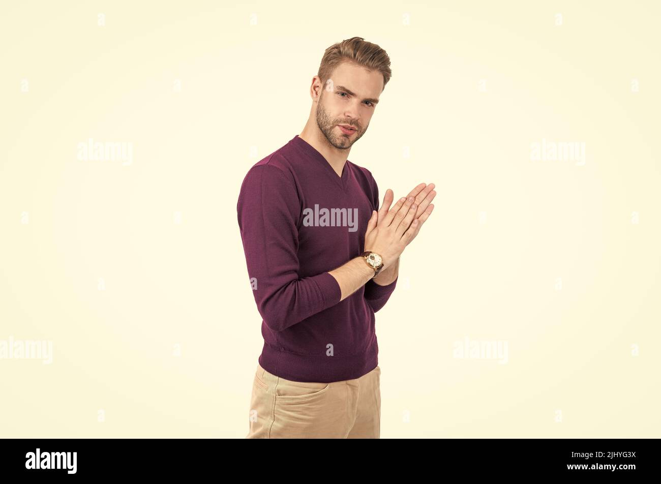 Rub your hands together hi-res stock photography and images - Alamy