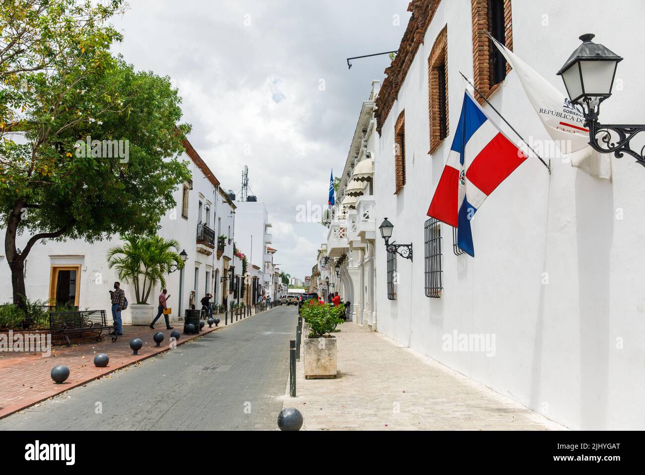 30.06.2022 SANTO DOMINGO, DOMINICAN REPUBLIC El Conde street and famous ...