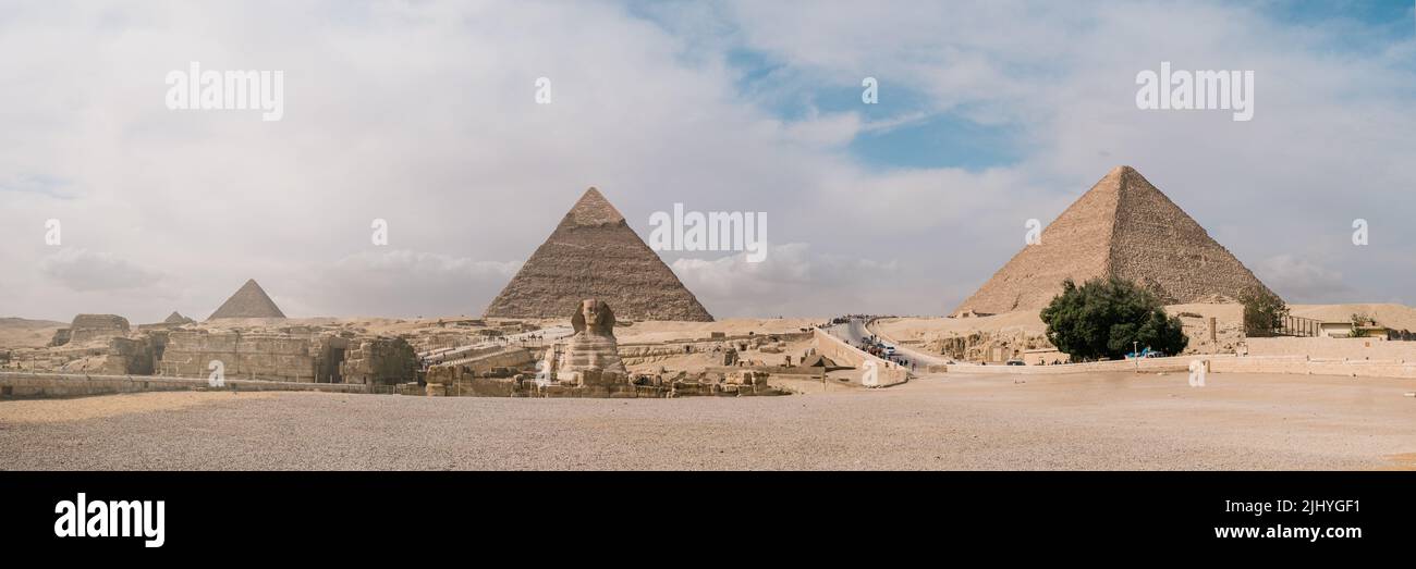 The Egypt Pyramid Complex with The Great Sphinx , Giza Stock Photo - Alamy