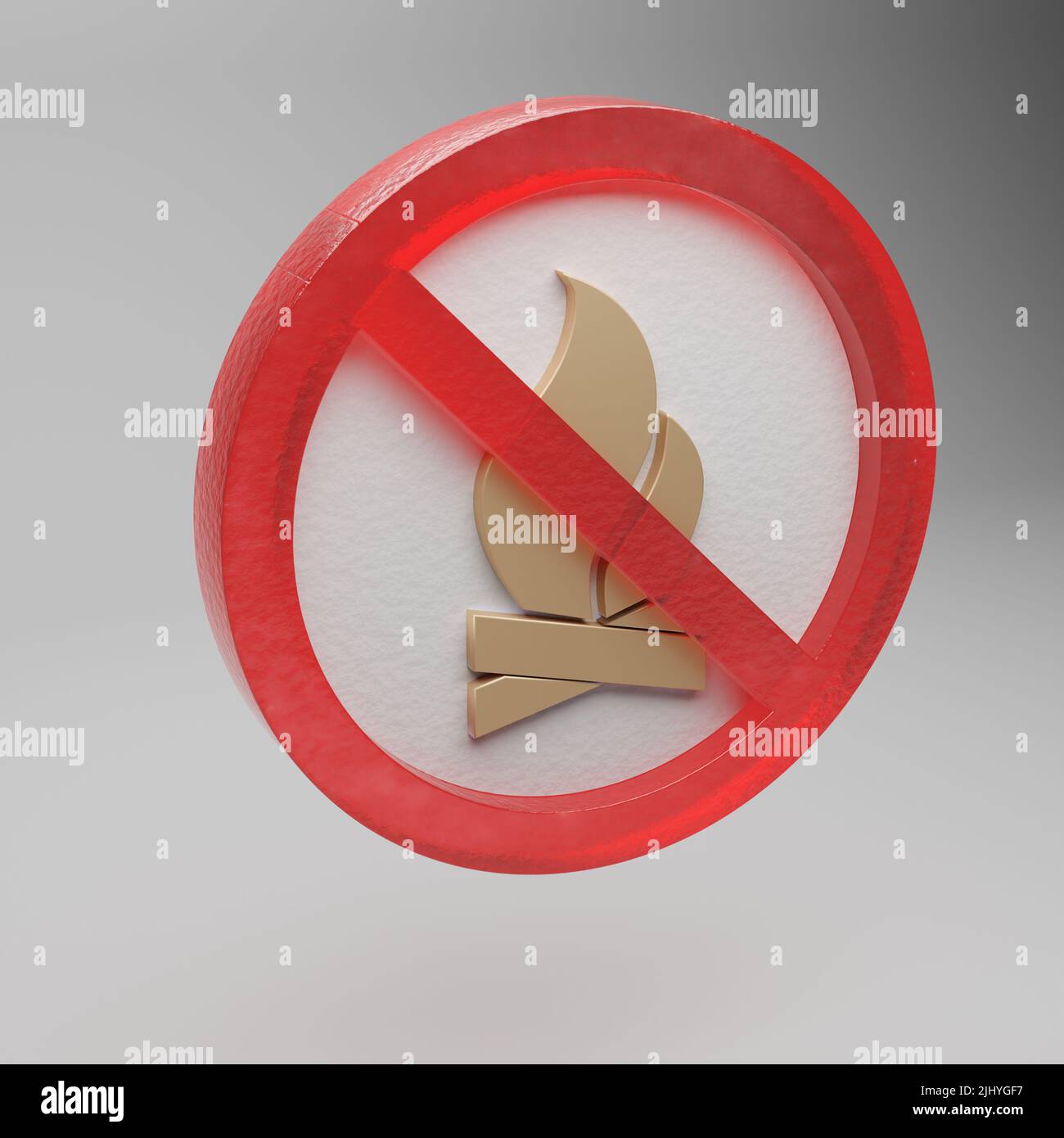 Beautiful abstract illustration Fire, flame, forbidden, prohibition ...