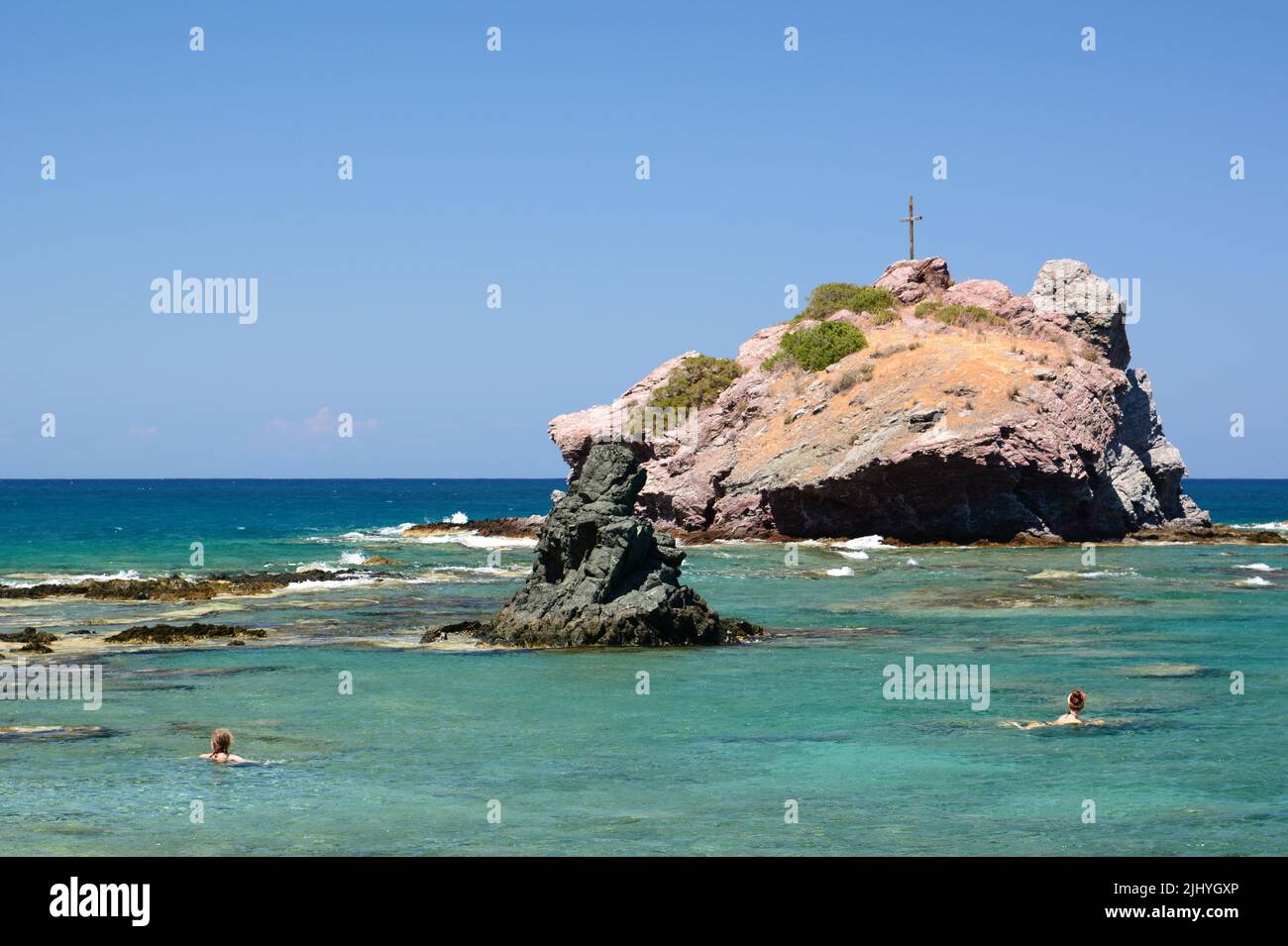 Rocks at the Baths of Aphrodite beach. Neo Chorio. Akamas peninsula ...