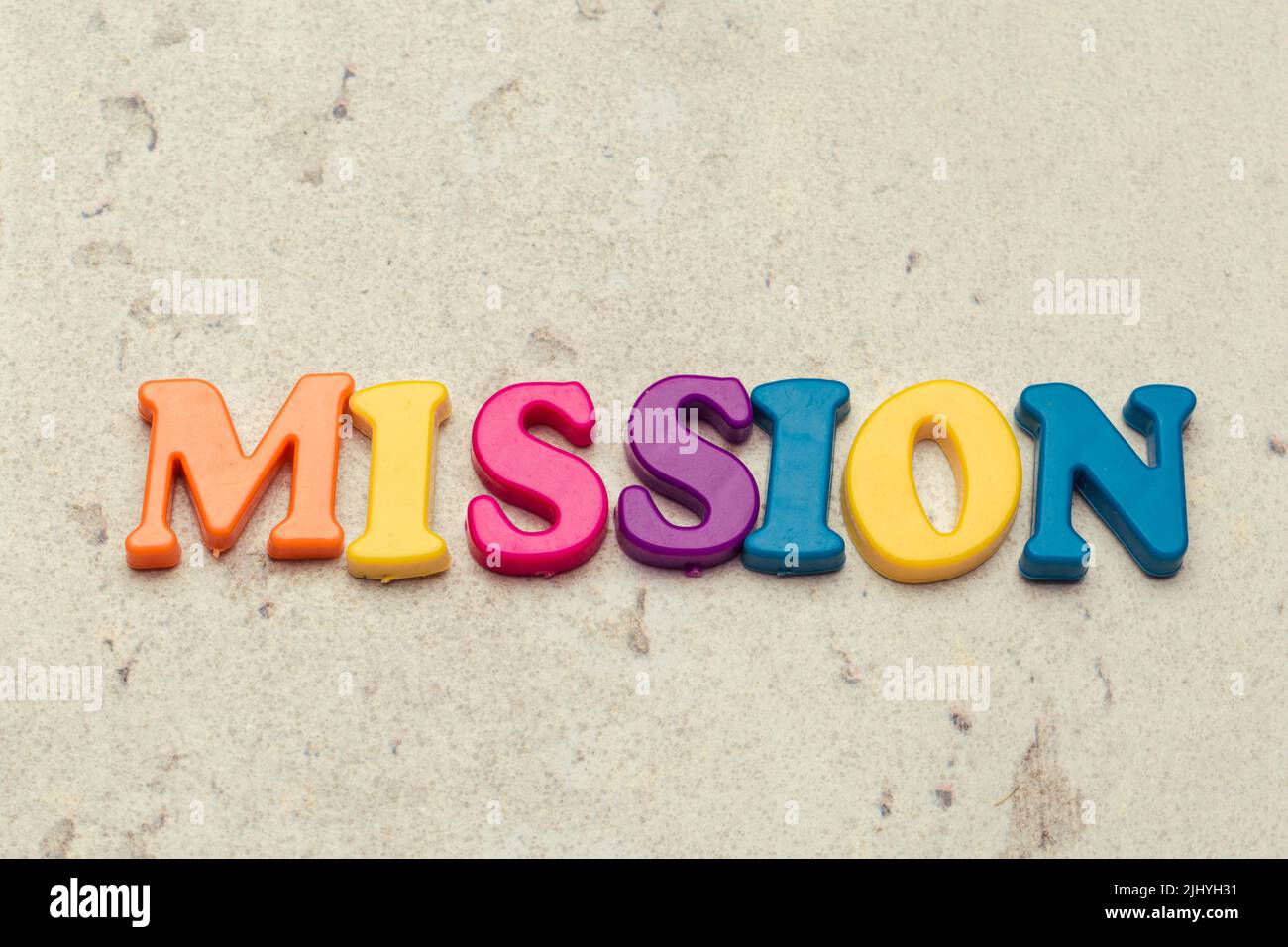 pick a wood letters of Mission word Stock Photo - Alamy