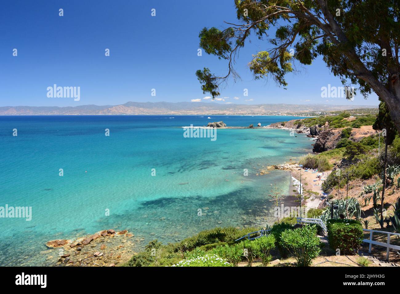 Baths of Aphrodite beach. Neo Chorio. Akamas peninsula. Cyprus Stock ...