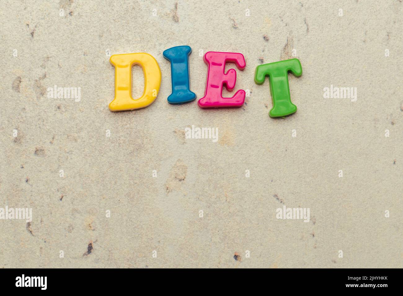The word Diet written in plastic colorful letters Stock Photo - Alamy