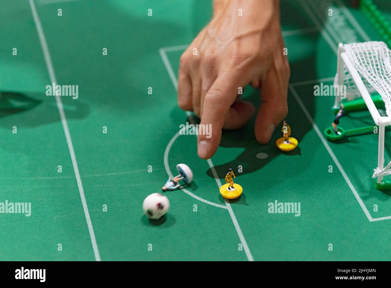 Person Playing Subbuteo Table Football Stock Photo - Alamy