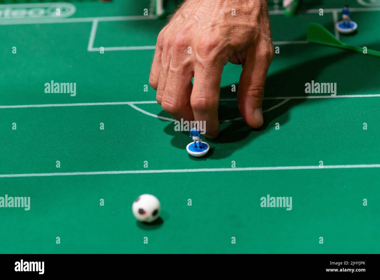 Person Playing Subbuteo Table Football Stock Photo - Alamy