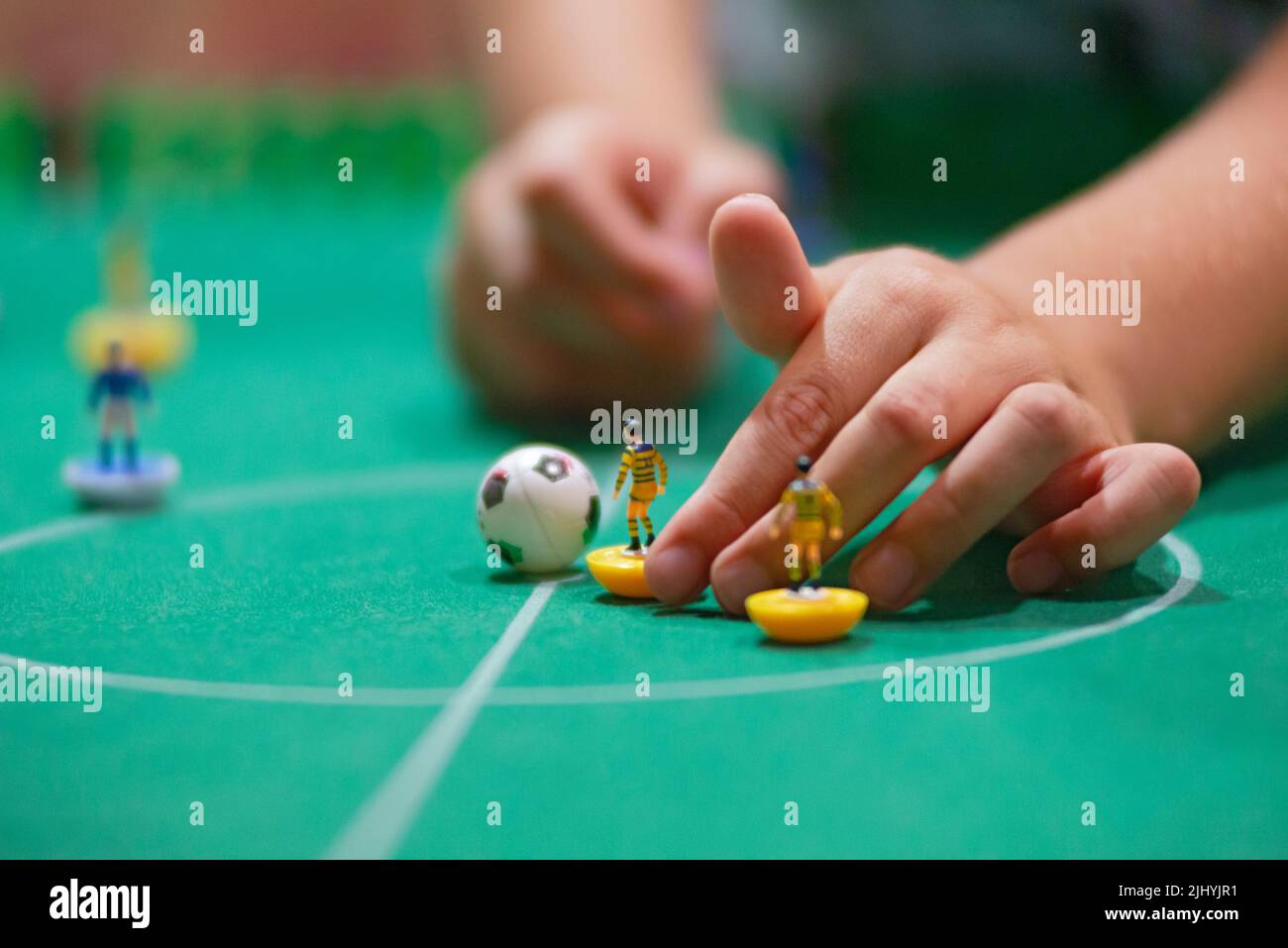 Person Playing Subbuteo Table Football Stock Photo - Alamy