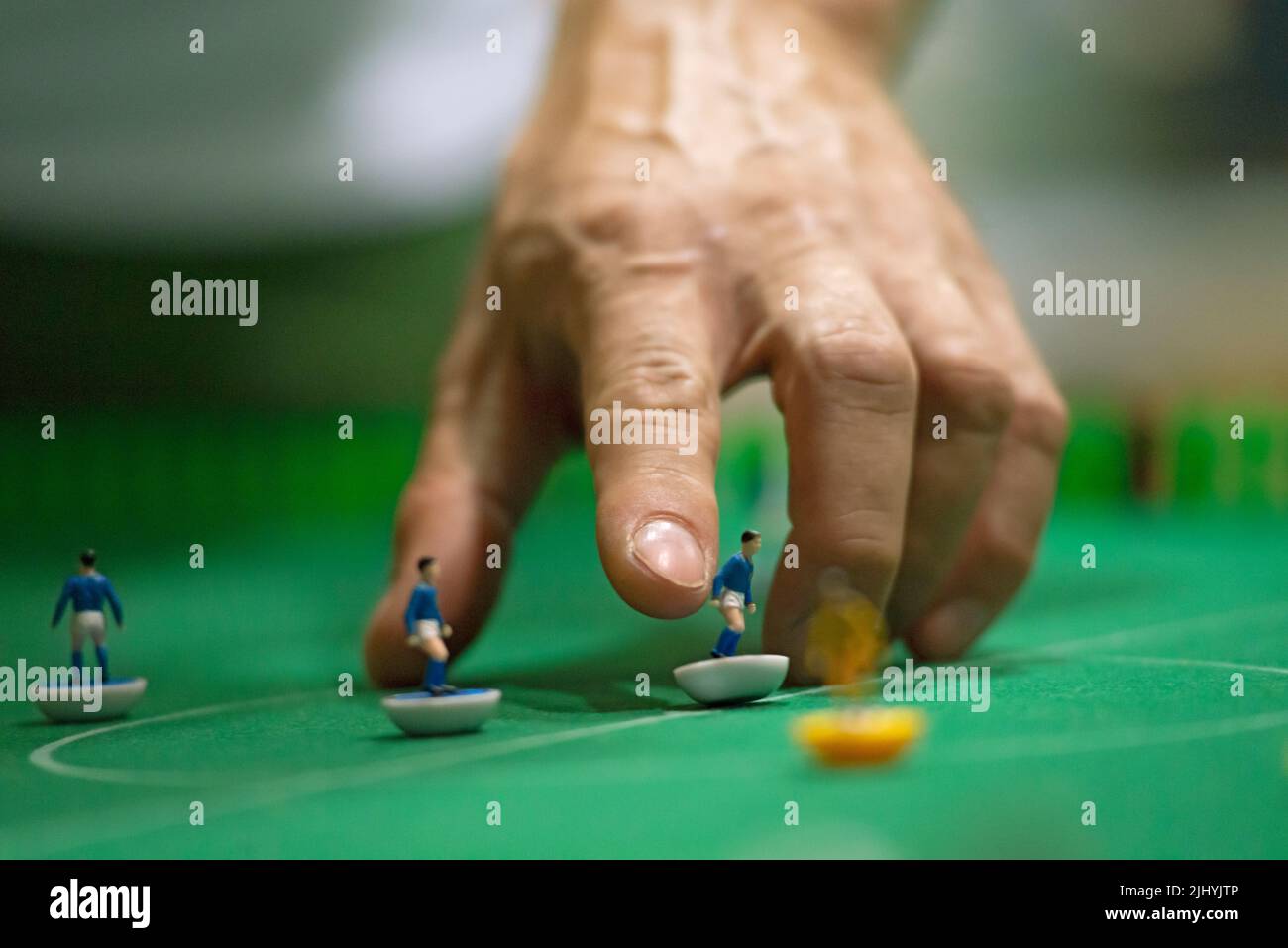 Person Playing Subbuteo Table Football Stock Photo - Alamy