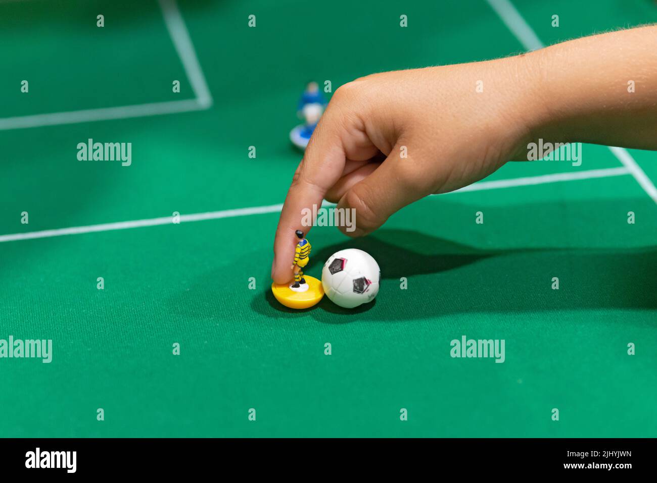 Person Playing Subbuteo Table Football Stock Photo - Alamy