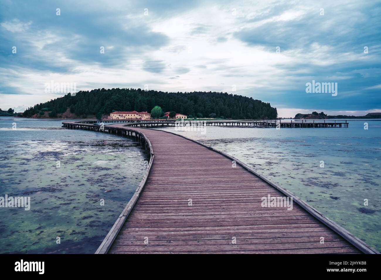 The lagoon of Narta and Zvernec island, Vlore, Albania Stock Photo - Alamy
