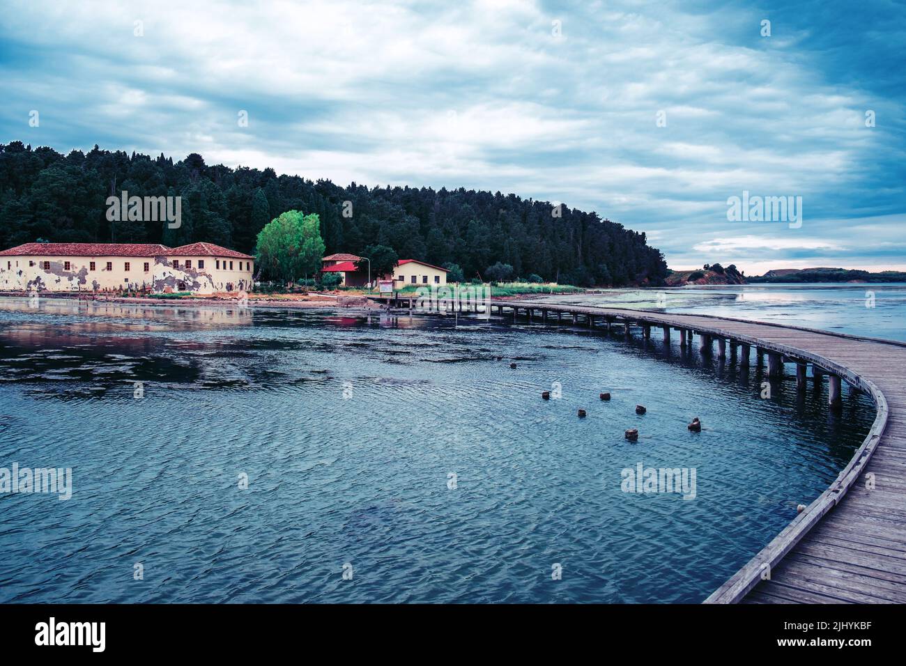 The lagoon of Narta and Zvernec island, Vlore, Albania Stock Photo - Alamy