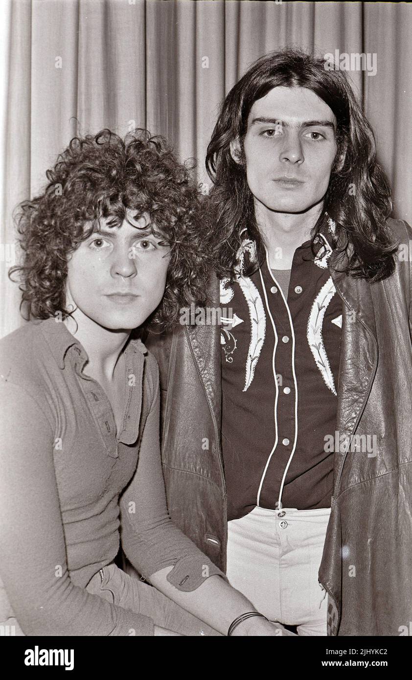 T-REX UK rock duo of Marc Bolan at left and Mickey Finn in 1968 Photo ...