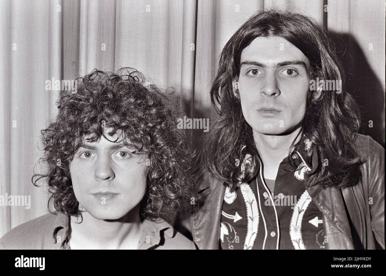T-REX UK rock duo of Marc Bolan at left and Mickey Finn in 1968 Photo ...