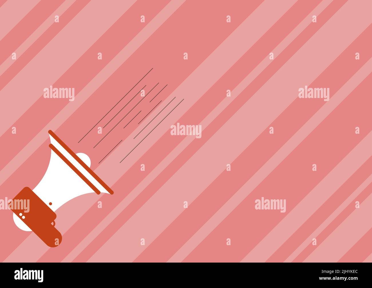 An illustration of a Megaphone Making Fast Important Announcement Stock ...
