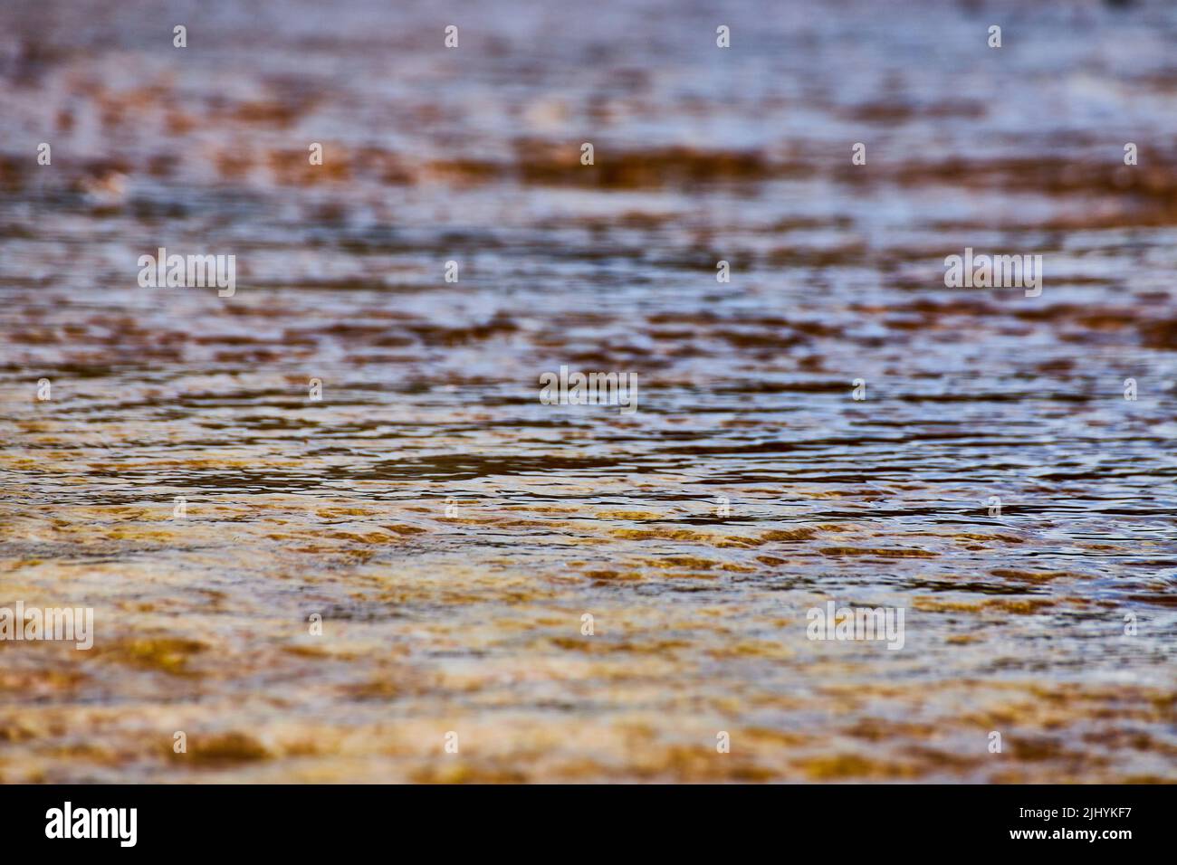 Yellowstone pool runoff creates hundreds of tiny terraces Stock Photo ...