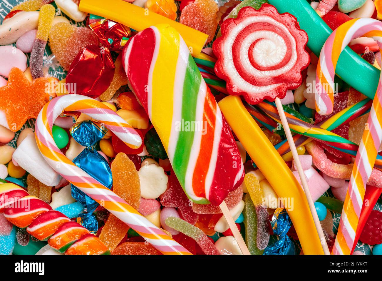 Different colorful fruit candy Stock Photo - Alamy