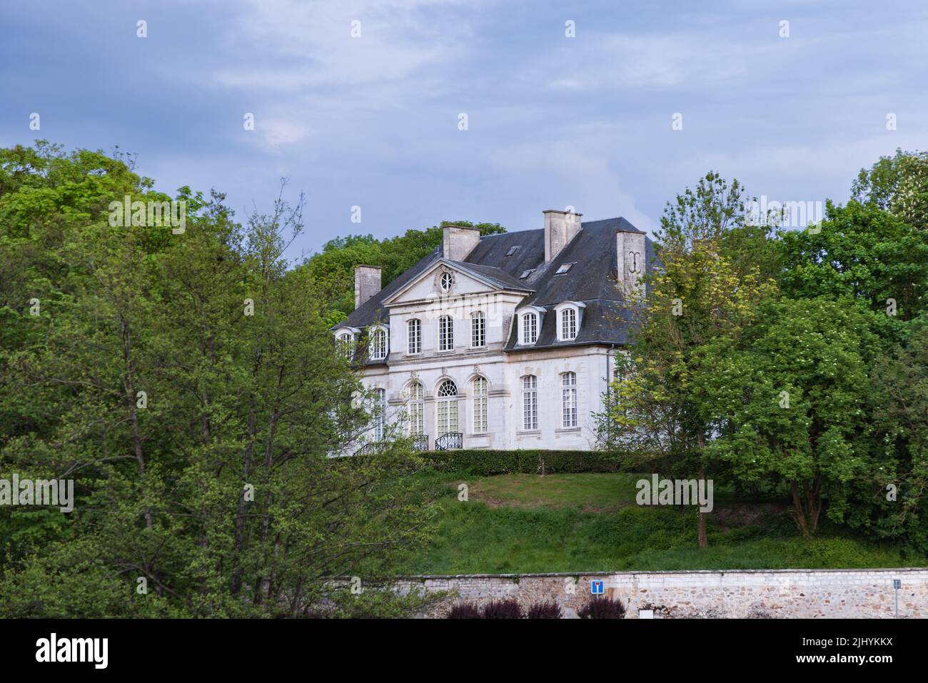 Landscape with Chateau d'Arcis-sur-Aube in Arcis-sur-aube in Grand Est ...