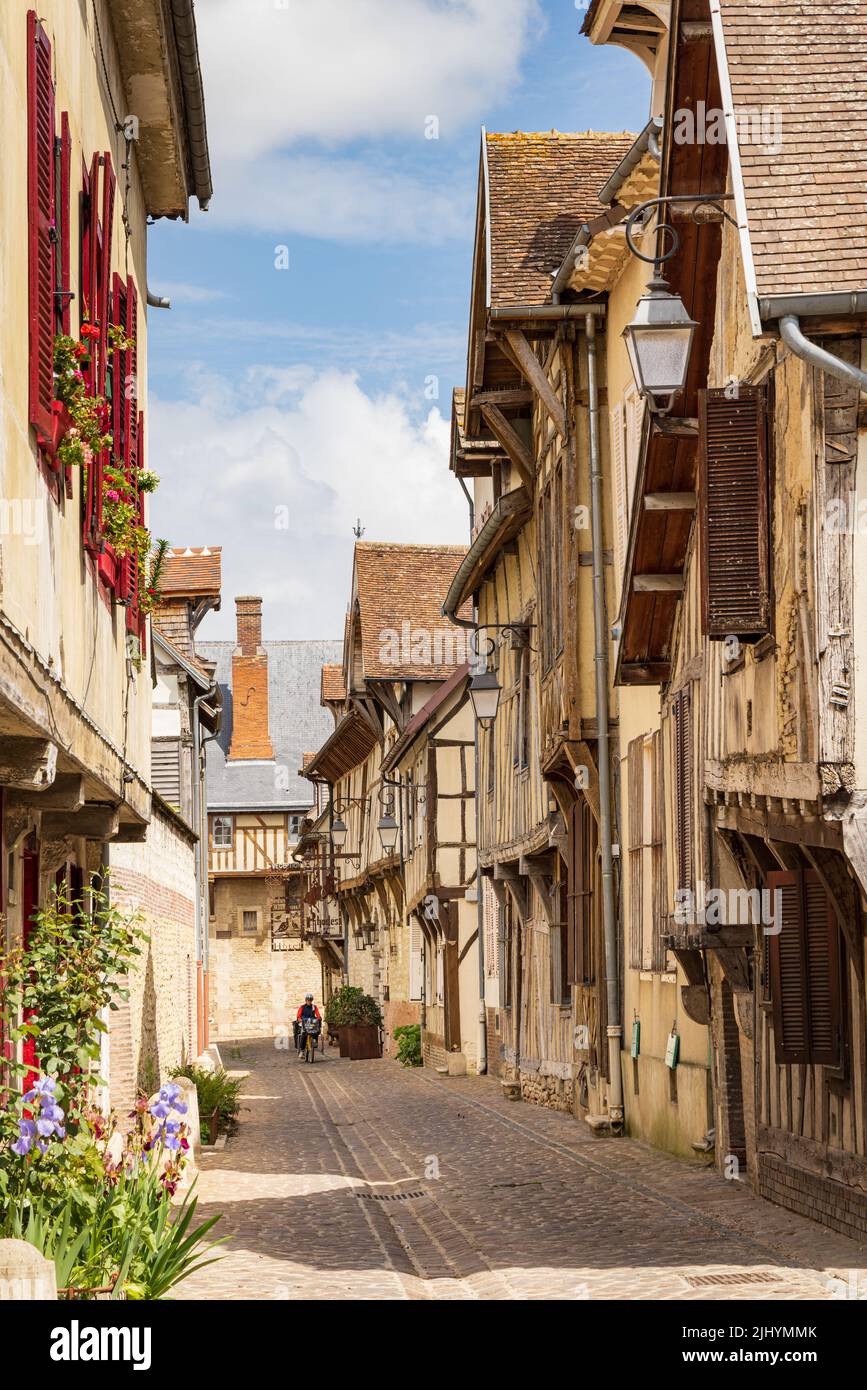 Troyes, France -May 5, 2022: Medieval old town of Troyes Grand Est ...