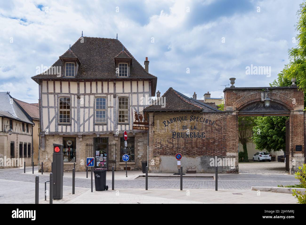 Troyes, France -May 5, 2022:Medieval old town of Troyes Grand Est ...
