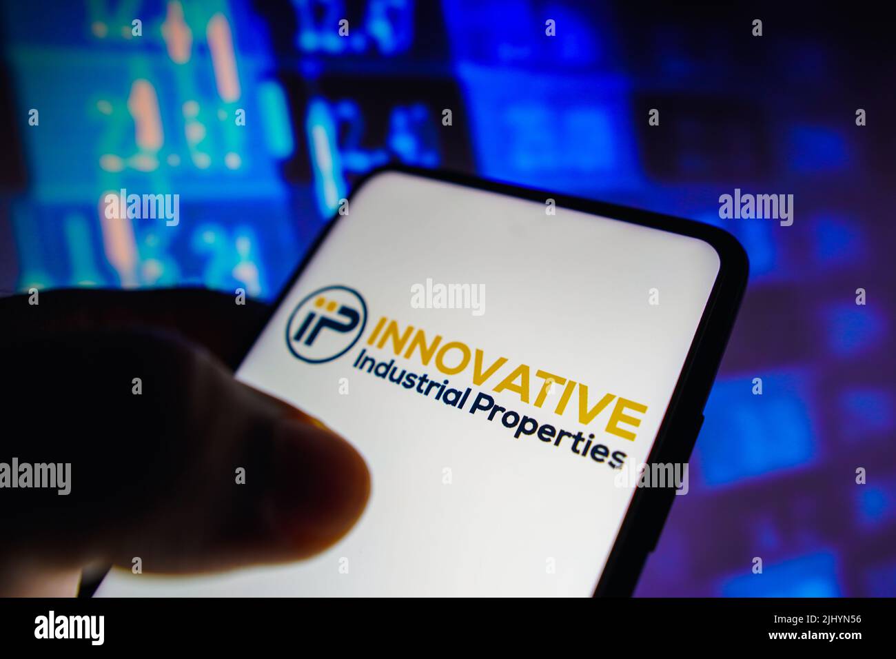 In this photo illustration, the Innovative Industrial Properties logo ...