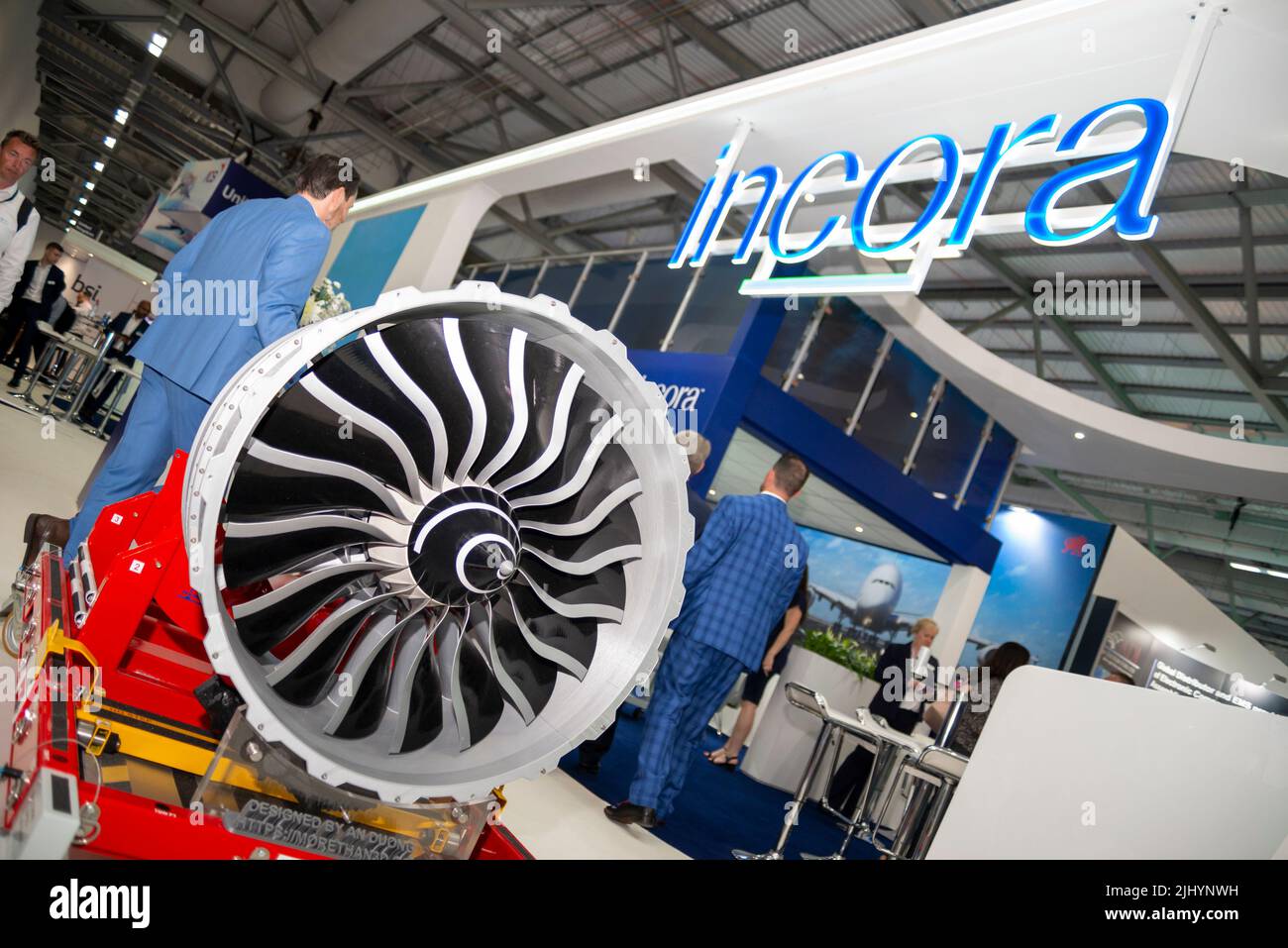 Incora stand in the Halls at Farnborough International Airshow 2022 ...