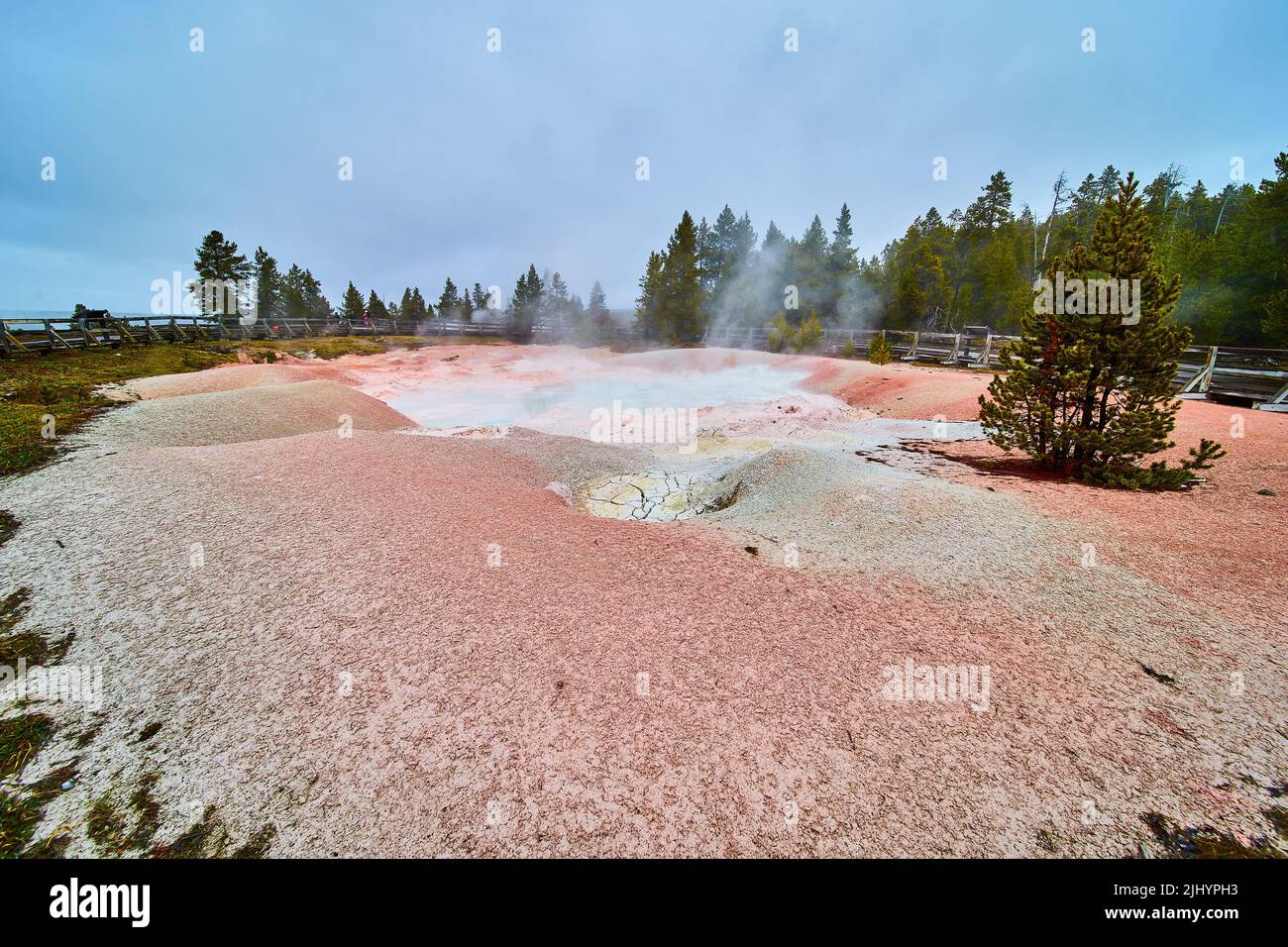 Yellowstone Fountain Paint Pot pools Stock Photo - Alamy