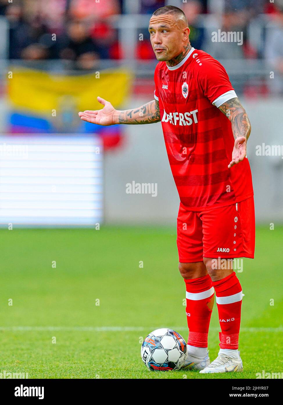 ANTWERP, BELGIUM - JULY 21: Radja Nainggolan of Royal Antwerp FC during ...