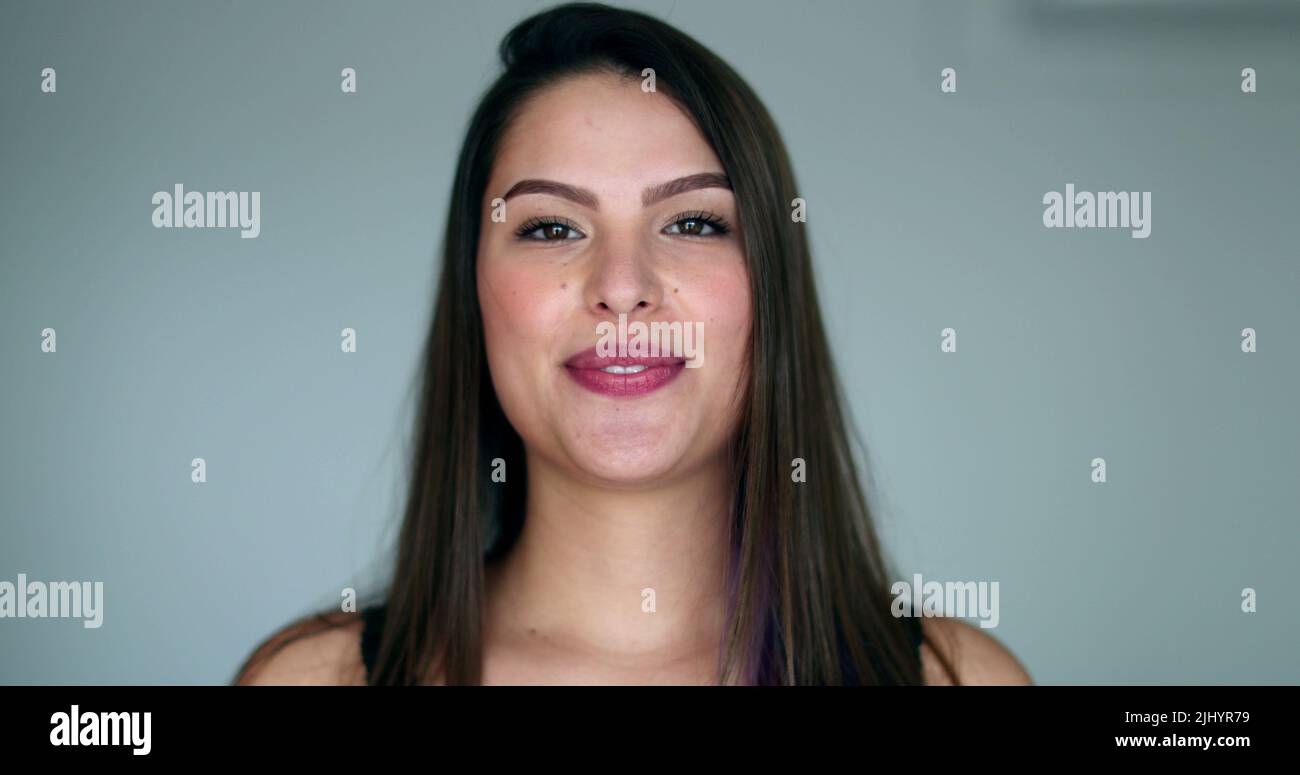 Beautiful young woman bursting laughing out loud. Pretty girl real life ...