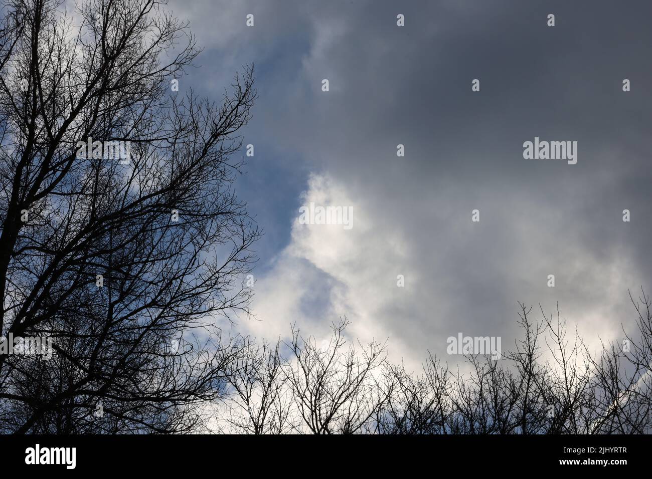 sky background with windy clouds, winter sky Stock Photo - Alamy