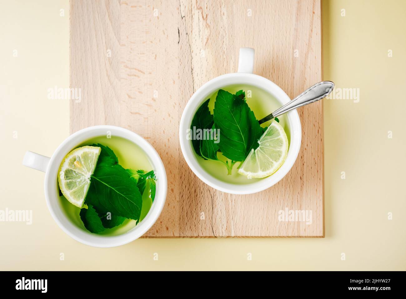 Cup soothing mint tea hi-res stock photography and images - Alamy