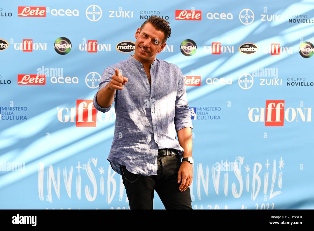 GIFFONI VALLE PIANA, ITALY - JULY 21: Francesco Gabbani attend the ...