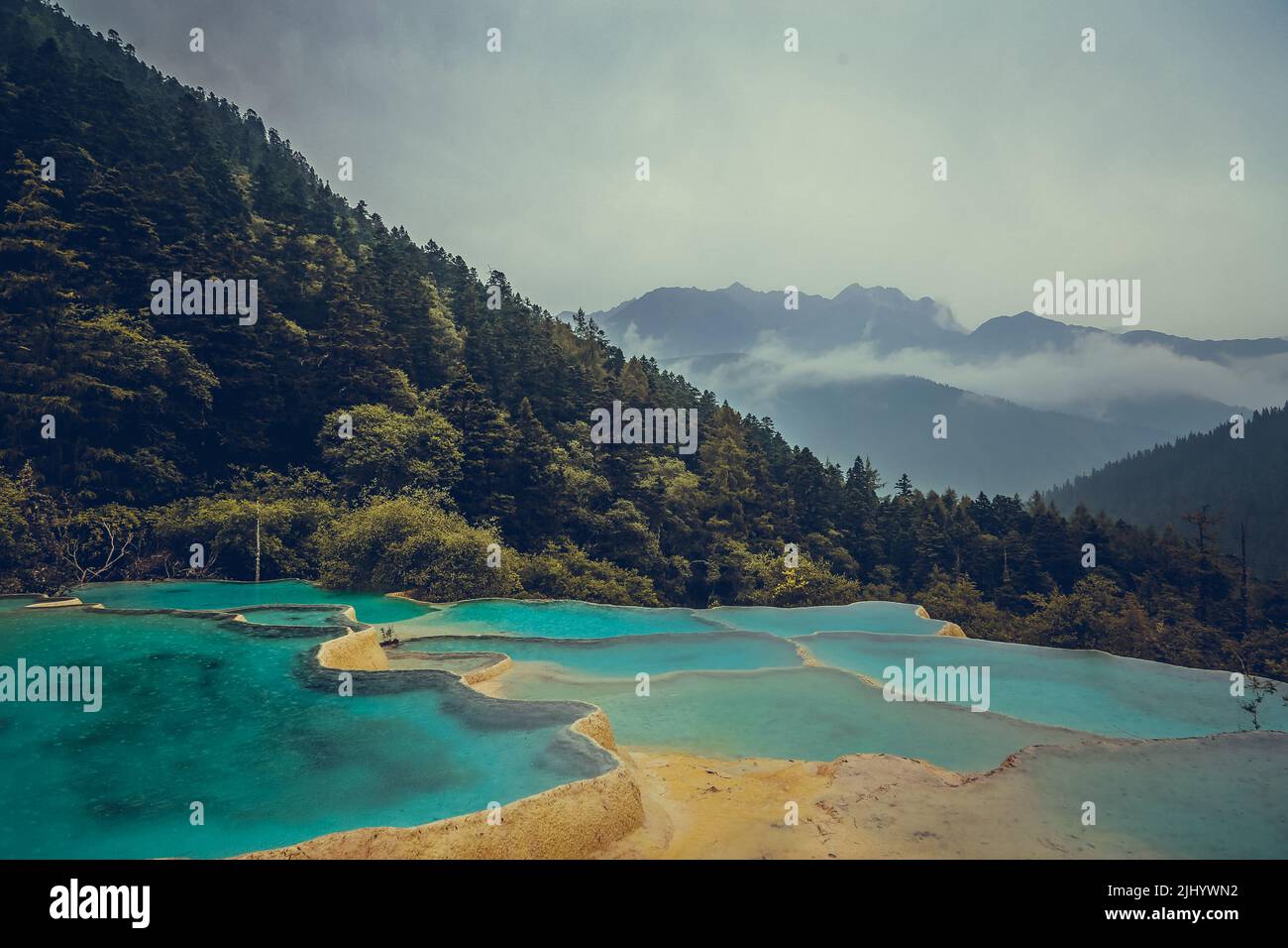 A view to scenic Aba Mountain, Sichuan Stock Photo - Alamy