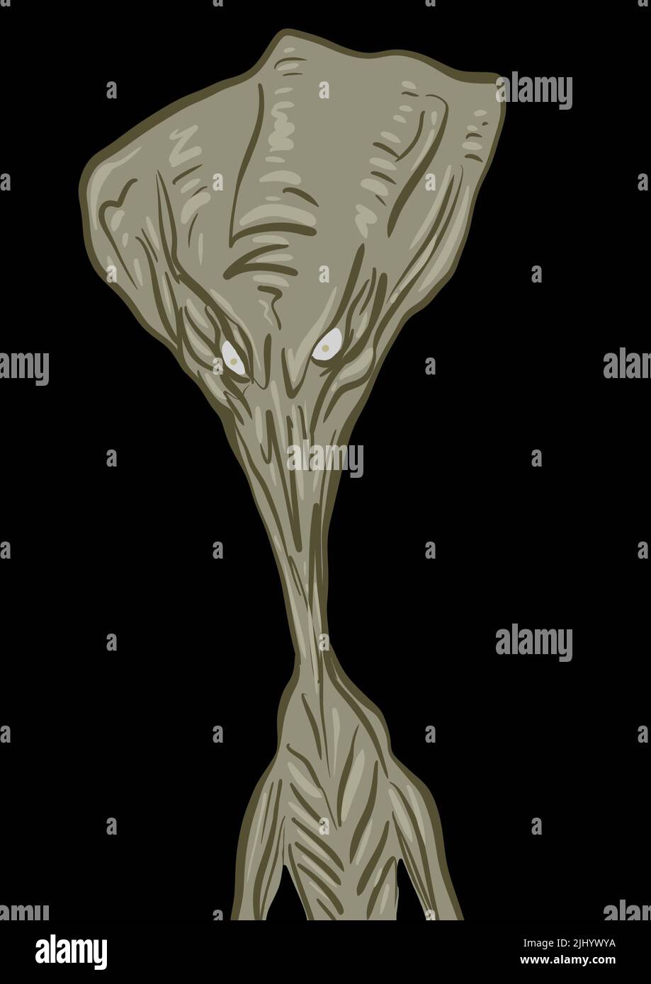 weird cartoon creature illustration Stock Photo - Alamy